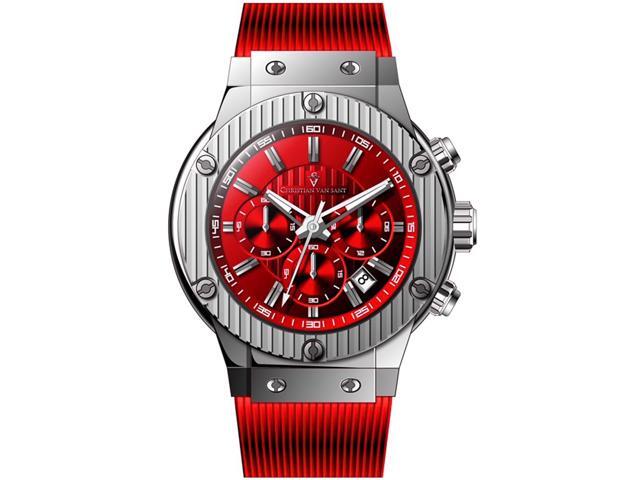 Click here for Christian Van Sant Mens Monarchy Red Dial Watch -... prices