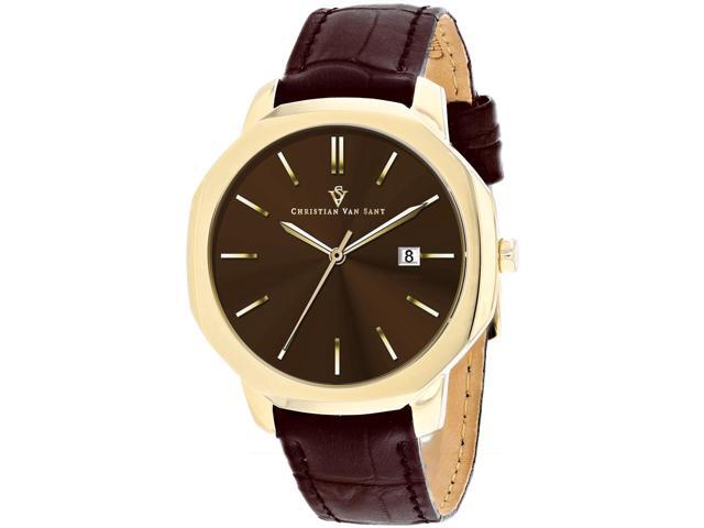 Click here for Christian Van Sant Mens Octavius Slim Brown Dial W... prices