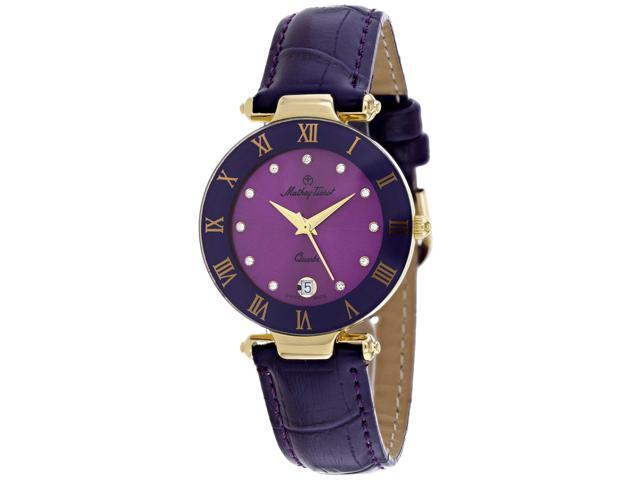 Click here for Mathey Tissot Womens Coupole Purple Dial Watch - K... prices