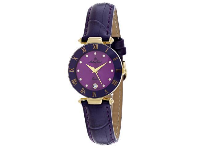 Click here for Mathey Tissot Womens Coupole Purple Dial Watch - K... prices