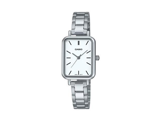 Click here for Casio Womens Silver Watch with White Dial - LTP-V0... prices