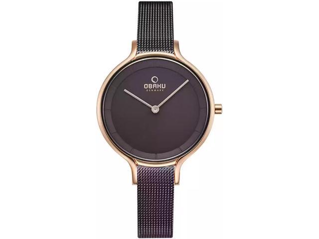 Click here for Obaku Womens Walnut Silver Dial Watch - V228LXVNMN prices