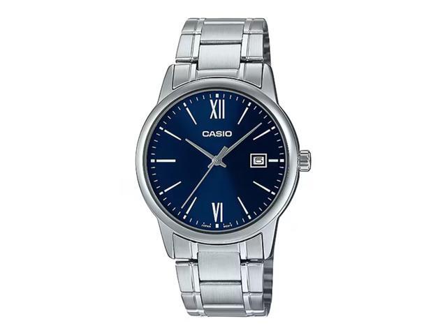 Click here for Casio Mens Silver Stainless Steel Watch with Blue... prices