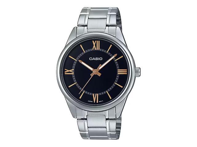 Click here for Casio Mens Silver Stainless Steel Watch with Black... prices