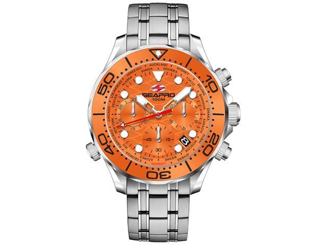 Click here for Seapro Mens Mondial Timer Orange Dial Watch - SP01... prices
