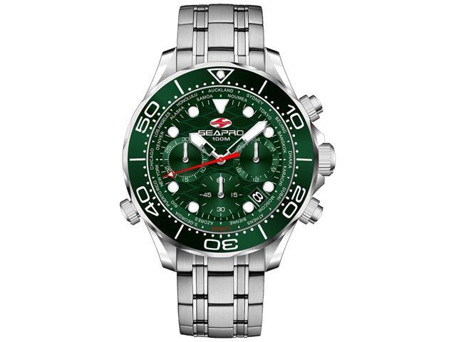 Click here for Seapro Mens Mondial Timer Green Dial Watch - SP015... prices