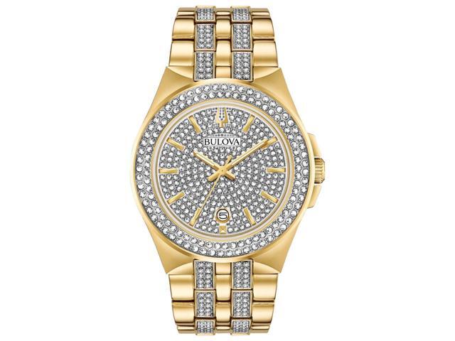 Click here for Bulova Mens Crystal Silver Dial Watch - 98K102 prices