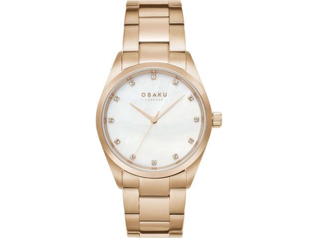 Click here for Obaku Womens Rose Gold Classic White Dial Watch -... prices