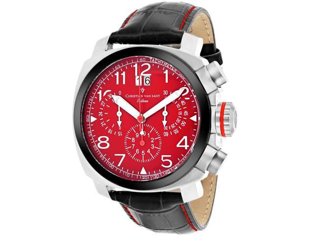 Christian Van Sant Mens Grand Python Red Dial Watch Cv3au9