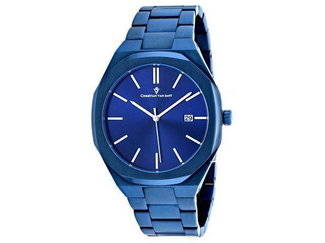 Click here for Christian Van Sant Mens Octavius Slim Blue Dial Wa... prices