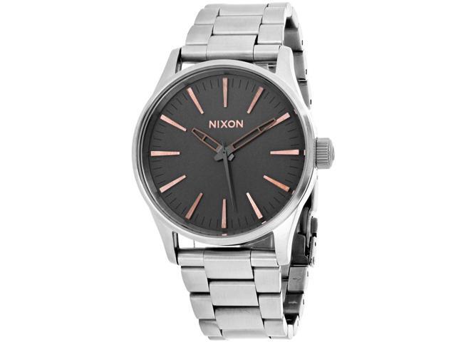 Click here for Nixon Mens Sentry 38 SS Gray Dial Watch - A450-206... prices