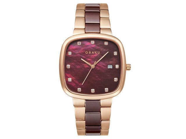 Click here for Obaku Womens Timian Brown Dial Watch - V282LDVNCN prices