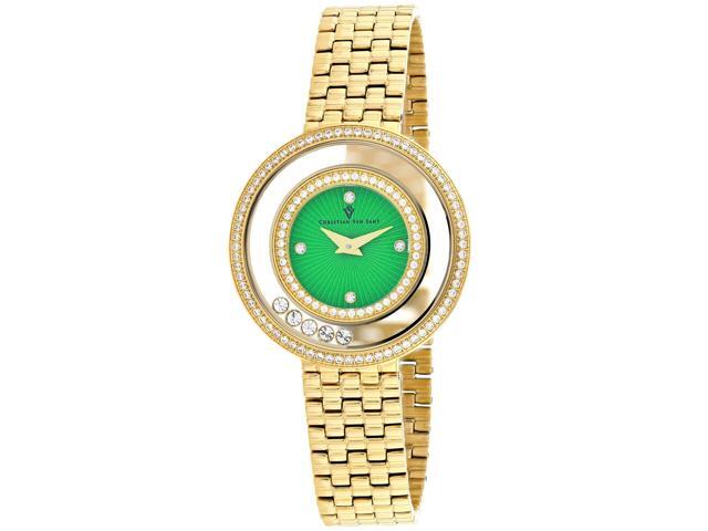 Click here for Christian Van Sant Womens Gracieuse Green Dial Wat... prices