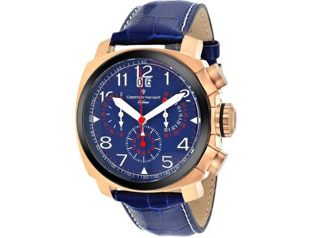Click here for Christian Van Sant Mens Grand Python Blue Dial Wat... prices