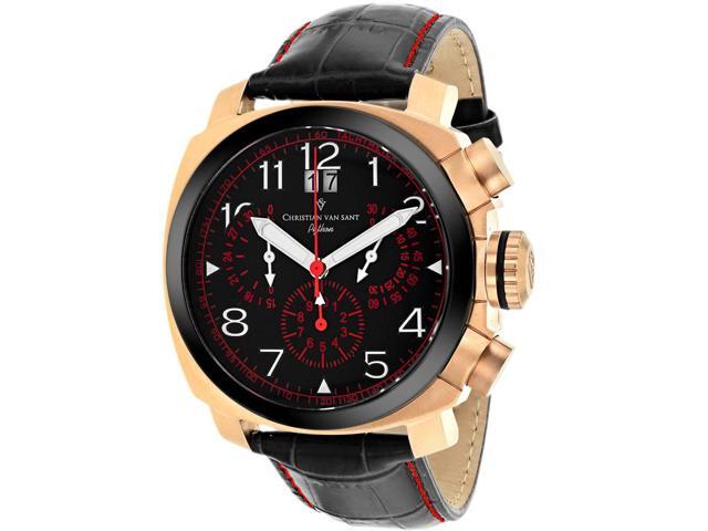 Christian Van Sant Mens Grand Python Black Dial Watch - CV3AU8