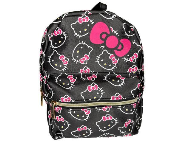 Click here for Hello Kitty Mini PU Backpack Black Heads with Pink... prices