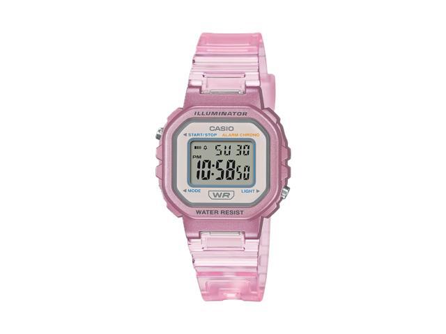 Click here for Casio Womens Transparent Pink Digital Watch - LA-2... prices