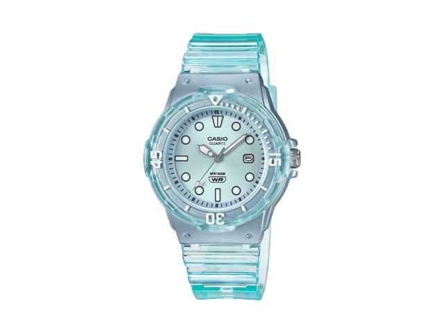 Click here for Casio Womens Transparent Blue Water-Resistant Watc... prices