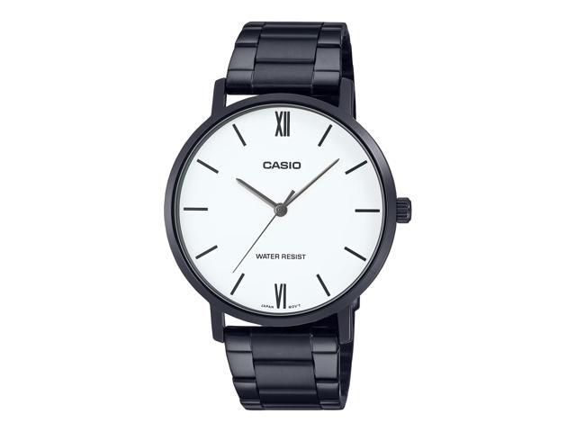 Click here for Casio Mens Black Stainless Steel Watch with White... prices