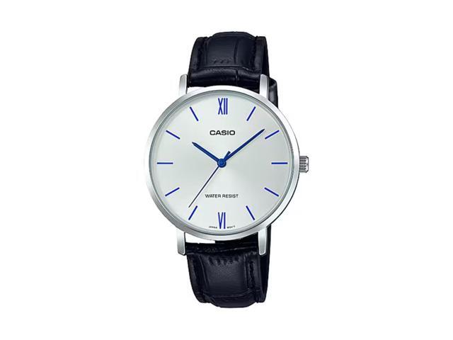 Click here for Casio Womens White Dial Black Leather Strap Watch... prices