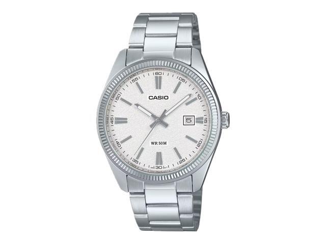 Click here for Casio Mens Matte Silver Dial Stainless Steel Brace... prices