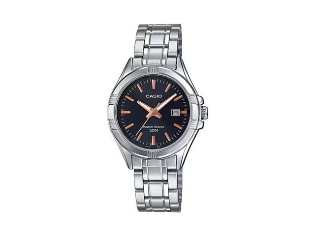 Click here for Casio Womens Black Dial Stainless Steel Bracelet W... prices