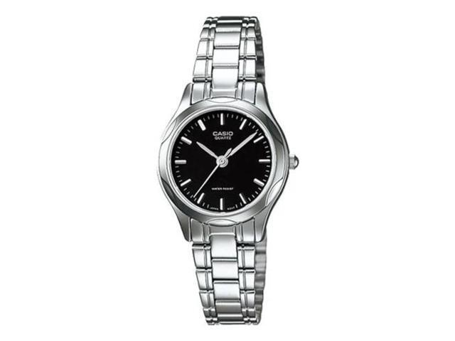 Click here for Casio Womens Black Dial Stainless Steel Bracelet W... prices