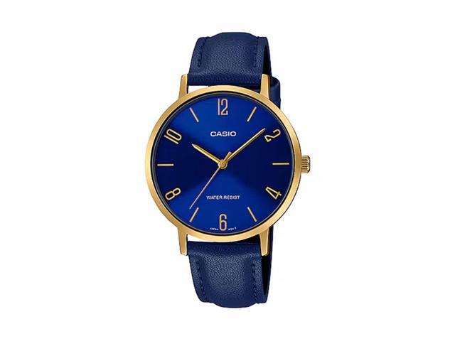 Click here for Casio Womens Gold-Tone Watch with Blue Dial and Bl... prices