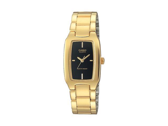 Click here for Casio Womens Gold-Tone Black Dial Stainless Steel... prices