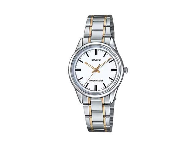 Click here for Casio Womens White Dial Two-Tone Stainless Steel B... prices