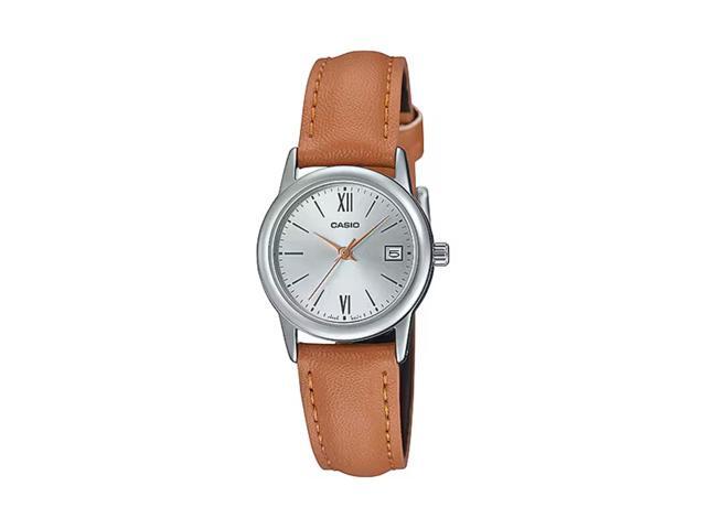 Click here for Casio Womens Silver Dial Watch with Brown Leather... prices