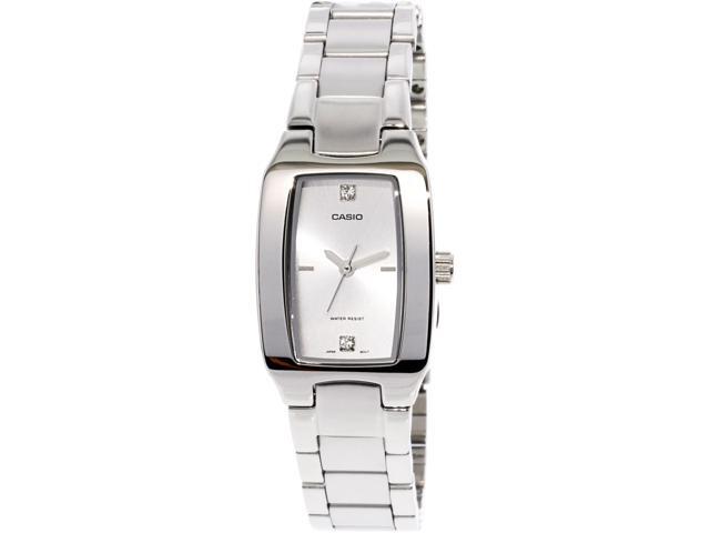 Click here for Casio Womens Stainless Steel Rectangular Analog Wa... prices