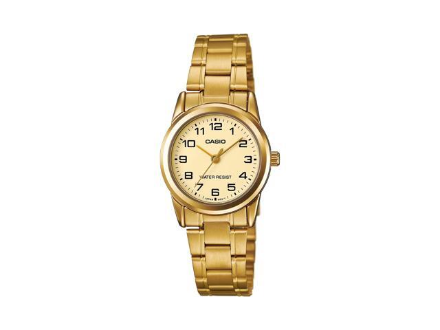 Click here for Casio Womens Gold Stainless Steel Watch With Champ... prices