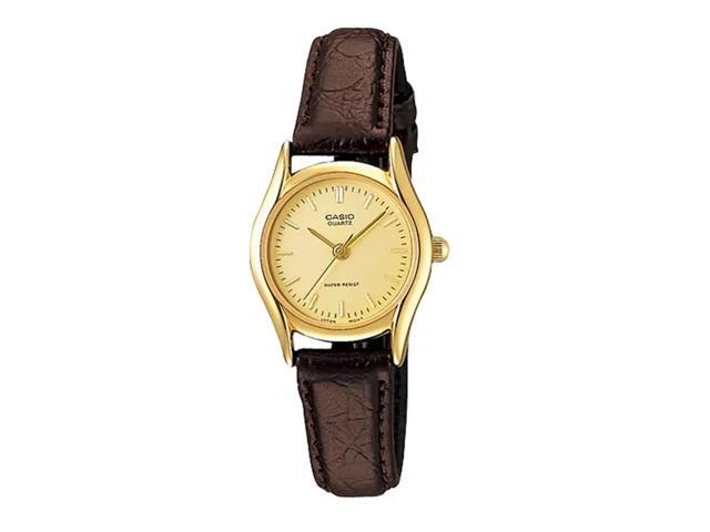 Click here for Casio Womens Brown Leather Strap Analog Watch with... prices