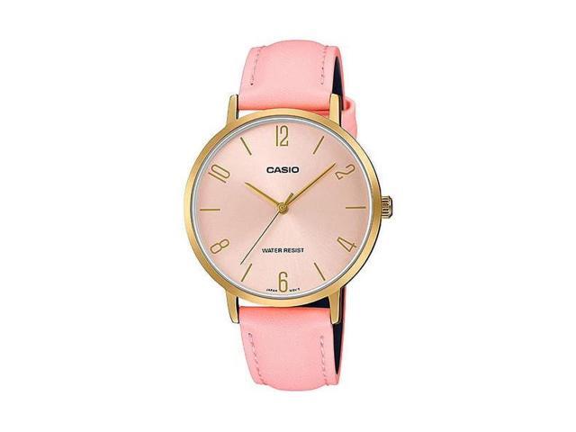 Click here for Casio Womens Pink Leather Strap Analog Watch with... prices