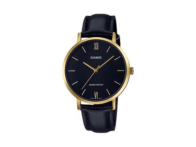 Click here for Casio Womens Black Leather Strap Analog Watch with... prices