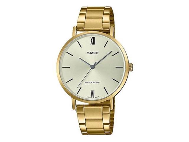 Click here for Casio Womens Gold Stainless Steel Analog Watch wit... prices