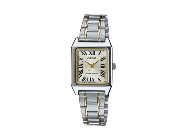 Click here for Casio Womens Two Tone Rectangular Analog Watch - L... prices