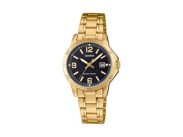 Click here for Casio Womens Gold Bracelet Analog Watch with Black... prices