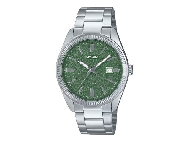 Click here for Casio Mens Stainless Steel Analog Watch with Green... prices
