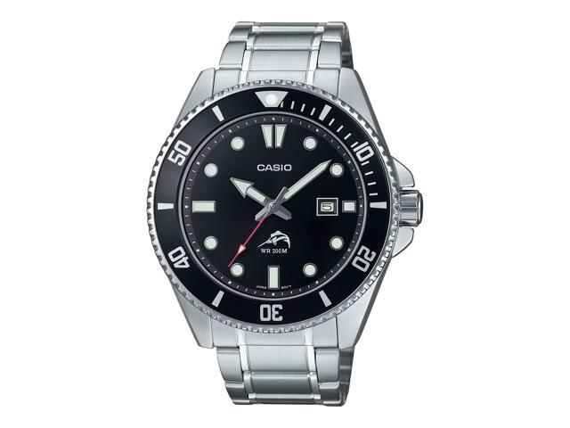 Click here for Casio Mens Stainless Steel Dive Watch with Black D... prices
