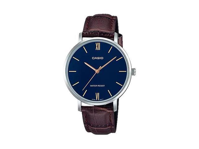 Click here for Casio Womens Blue Dial Brown Leather Strap Watch -... prices