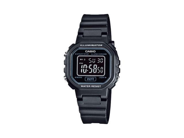 Click here for Casio Womens Black Digital Resin Strap Watch - LA-... prices