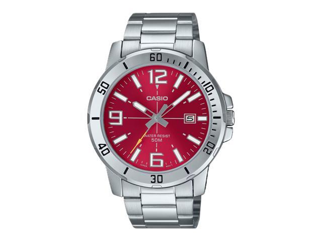 Click here for Casio Mens Red Dial Stainless Steel Bracelet Watch... prices