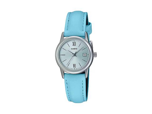 Click here for Casio Womens Light Blue Leather Watch with Silver... prices