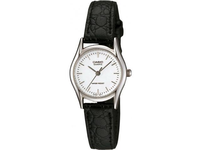 Click here for Casio Womens Black Analog Watch with White Dial -... prices