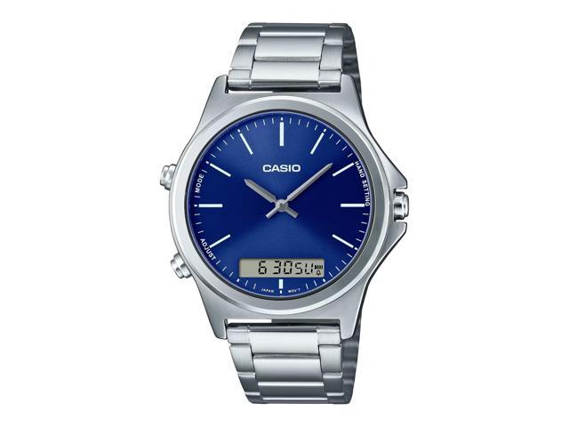 Click here for Casio Mens Blue Dial Ana Digi Watch with Stainless... prices