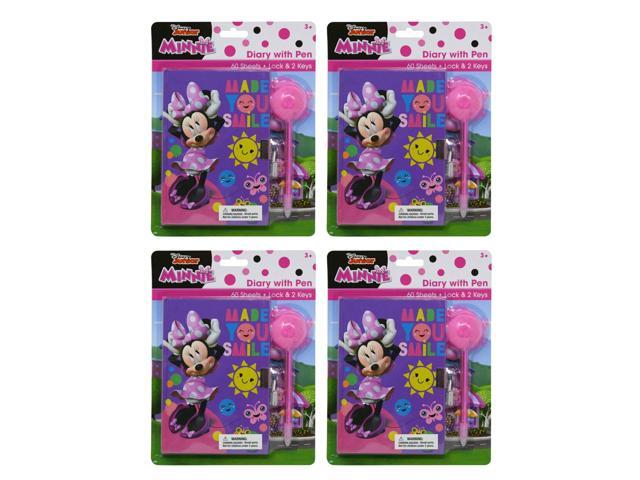 Click here for Pack of 4 Minnie Mouse Diary with Pom Pen Kids Sta... prices