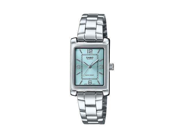 Click here for Casio Womens Silver Analog Watch Aqua Dial Stainle... prices