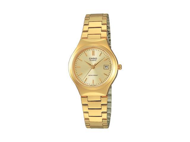 Click here for Casio Womens Gold Analog Watch Gold Dial Steel Bra... prices